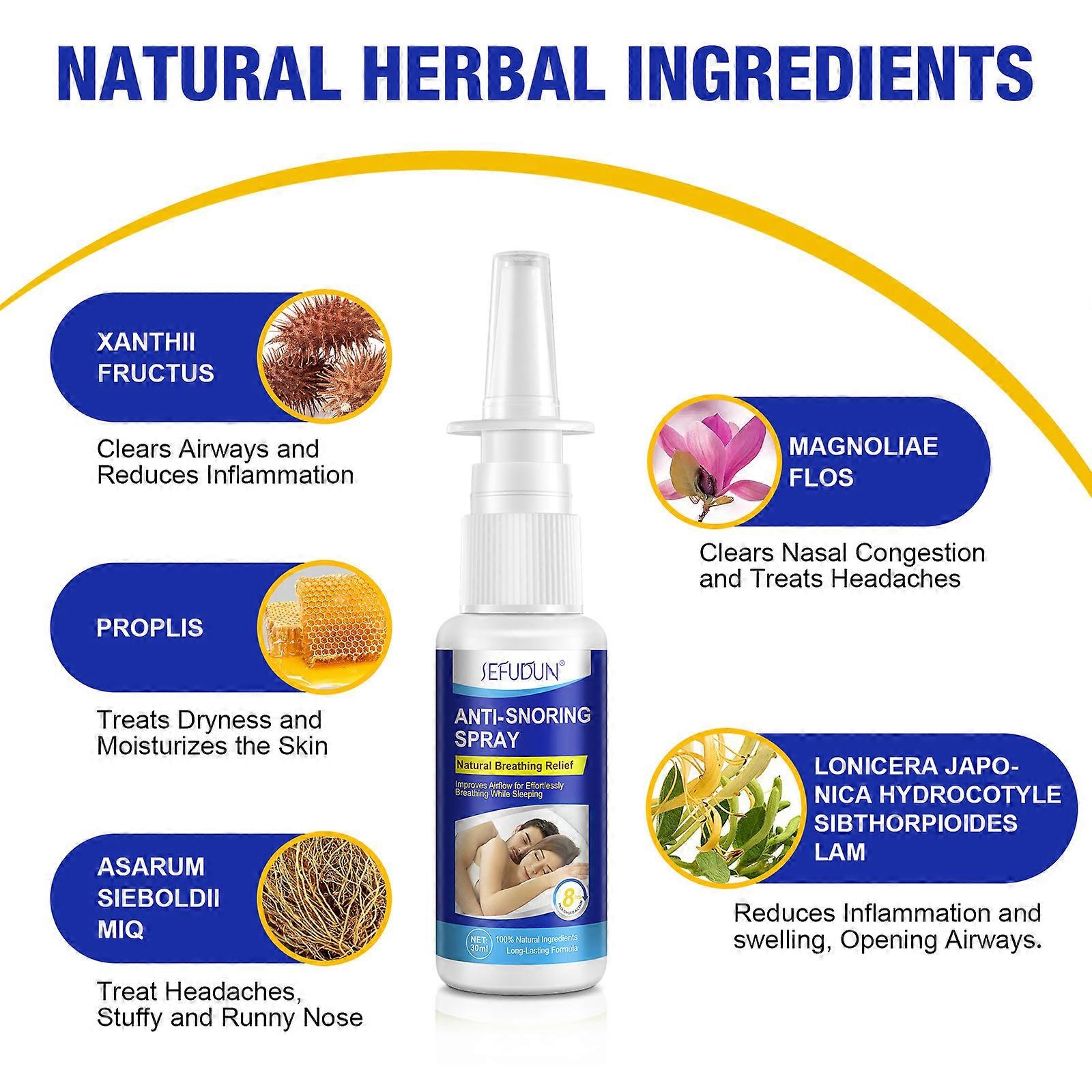 Snoring Nose Spray 30 ml, Anti Snoring Spray, Snoring Agent for Men and ...