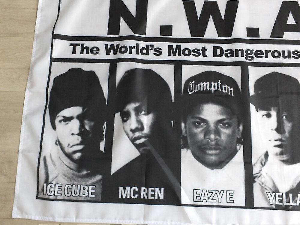 NWA Band Flag Poster Banner Shed Man Cave Bar Rap Ice Cube Eazy E DRE ...