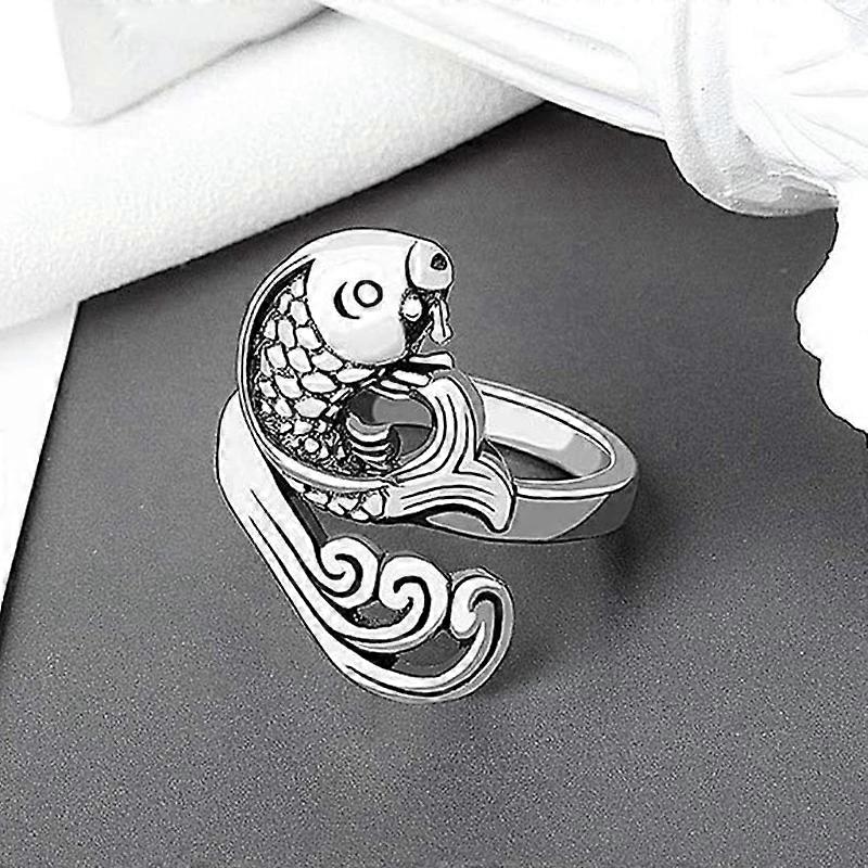3Pcs Adjustable Knitting Loop Ring- Goldfish Open Finger Ring,Crochet ...