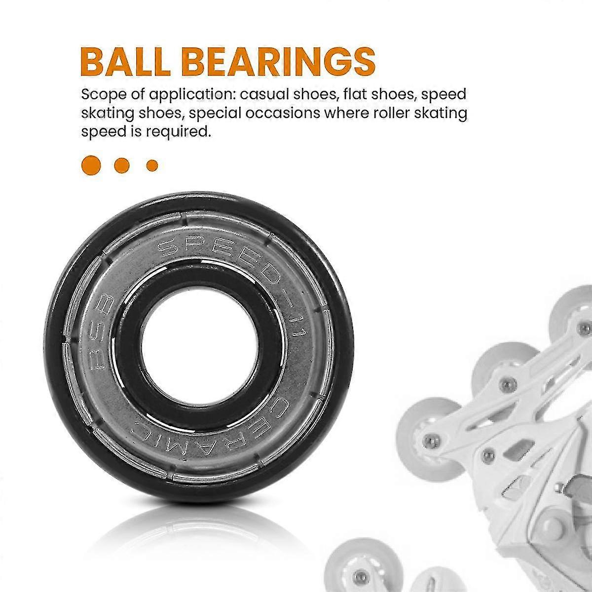 16pcs 608 Abec-11 6 Bead Ceramic Skateboard Bearings Roller Skate ...
