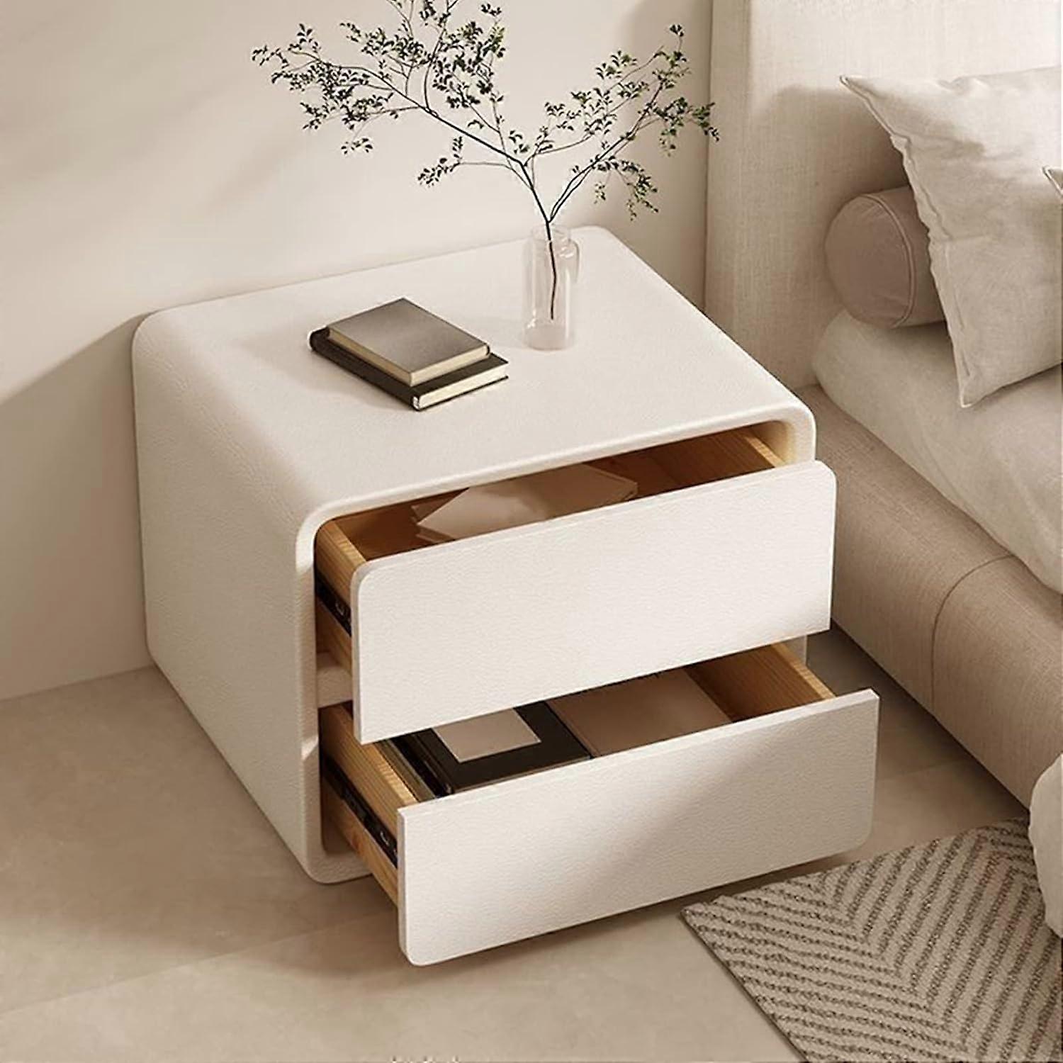 Bedside Table Storage Cabinet Bedroom Bedside Hidden Double Drawer ...
