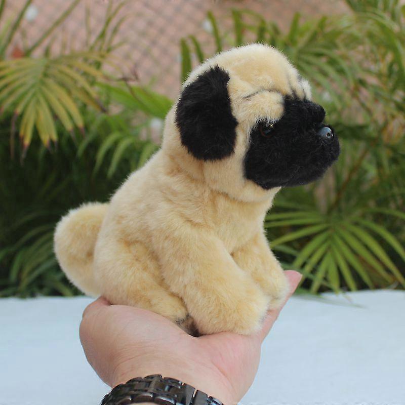 HaKeLai Realistic Pug Dog High Fidelity Cute Plushie Puggle Dogs Plush ...