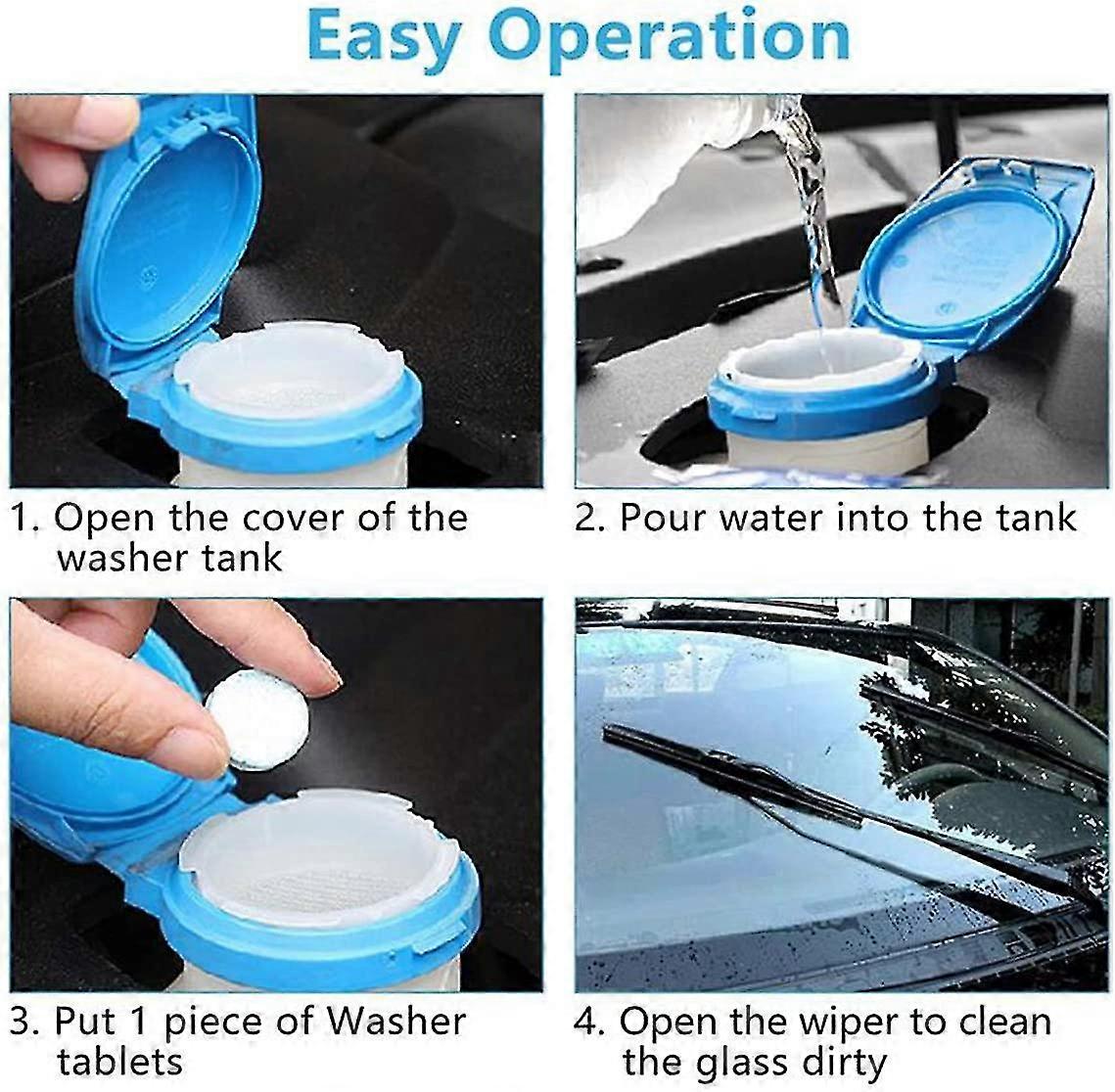 100pcs Auto Car Windshield Cleaner Effervescent Tablet Car Windshield ...