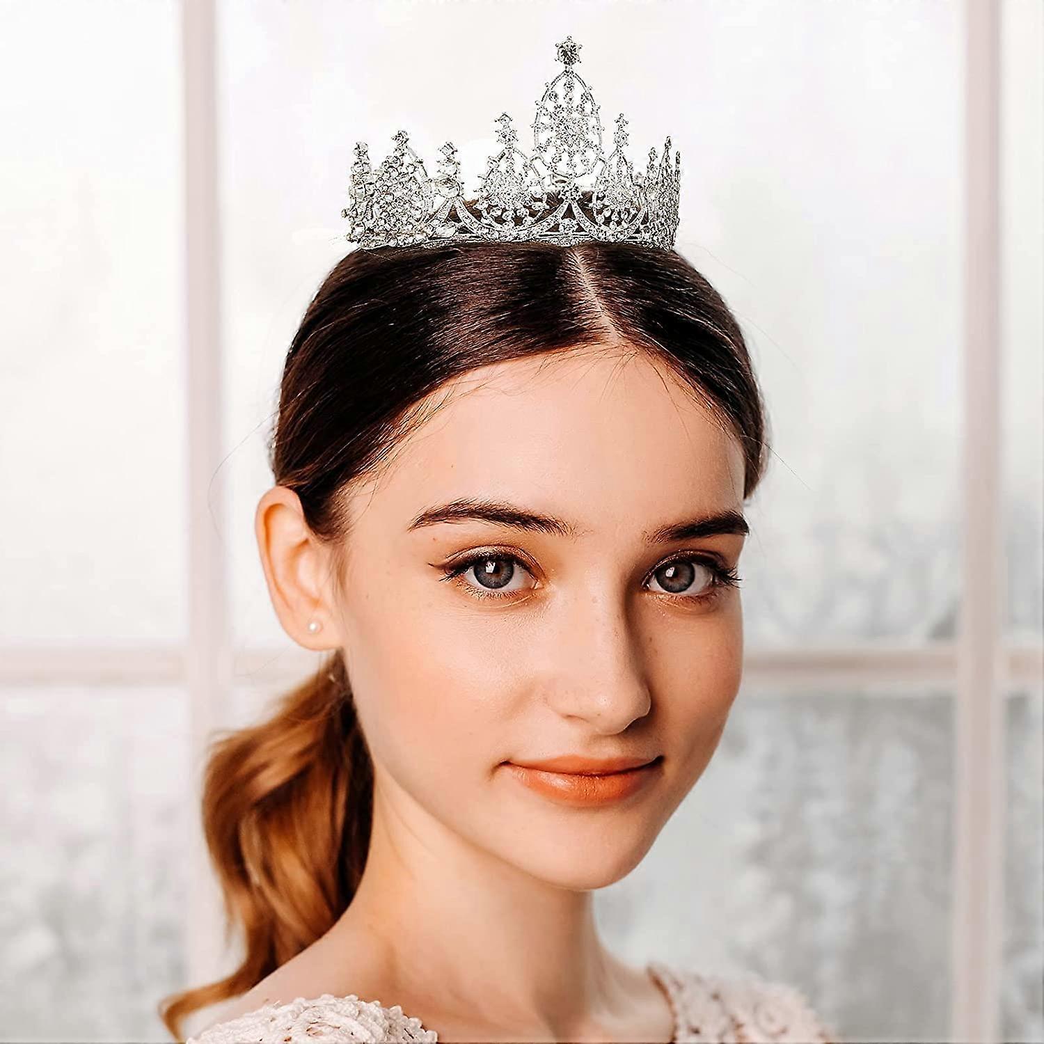 Crown for Women, Crystal Gold Tiara for Wedding Birthday Crown Cake ...