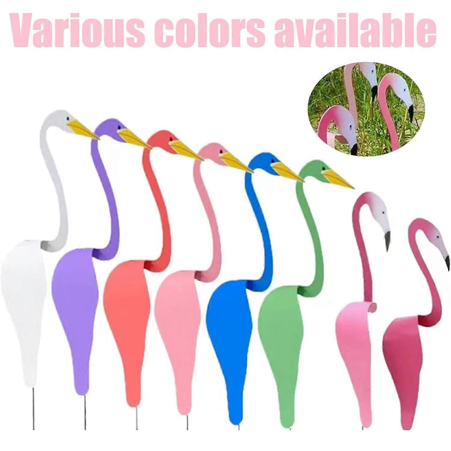 Flamingo Wind Spinner, Dancing Birds Garden Metal Art Metal Sign,Lawn ...