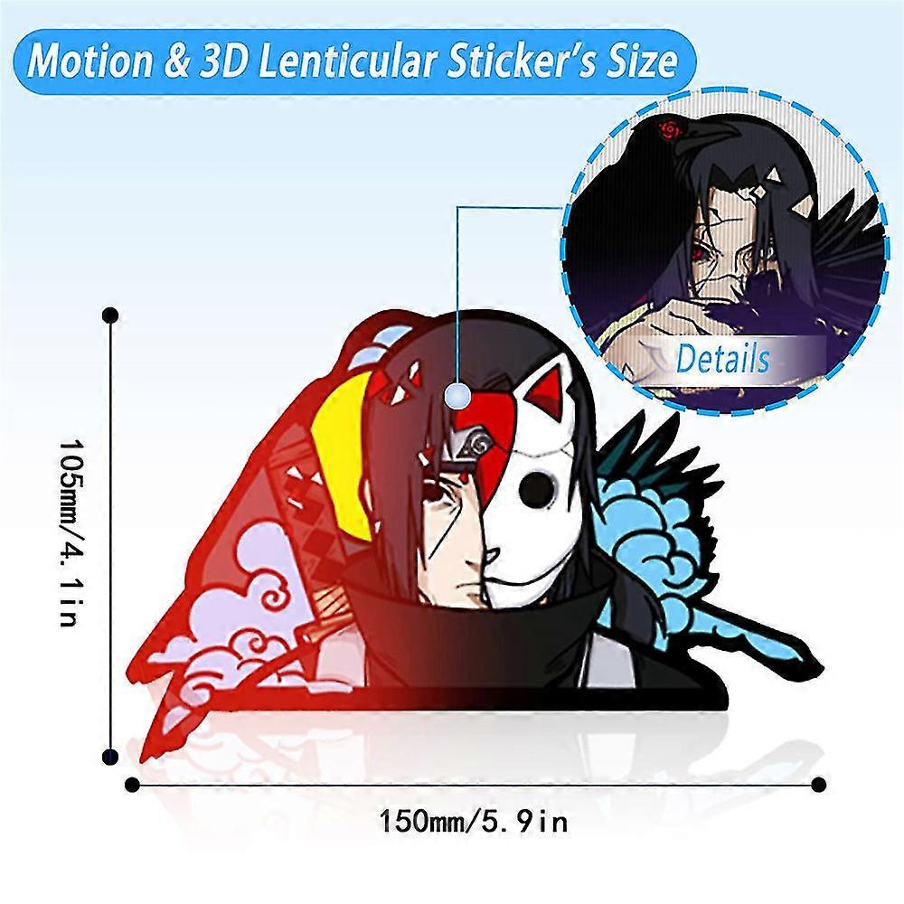 Naruto Itachi Uchiha Car Sticker Anime Dynamic Waterproof Car Decal ...