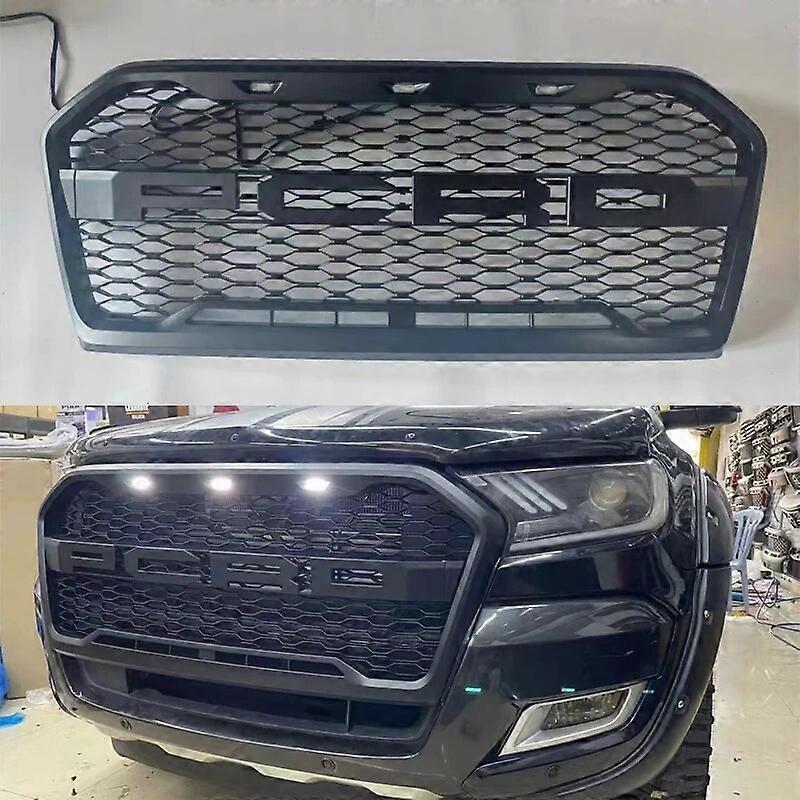 Front Grille Bumper Mesh Grill Honeycomb Grills For Ford Ranger T7 2015 ...