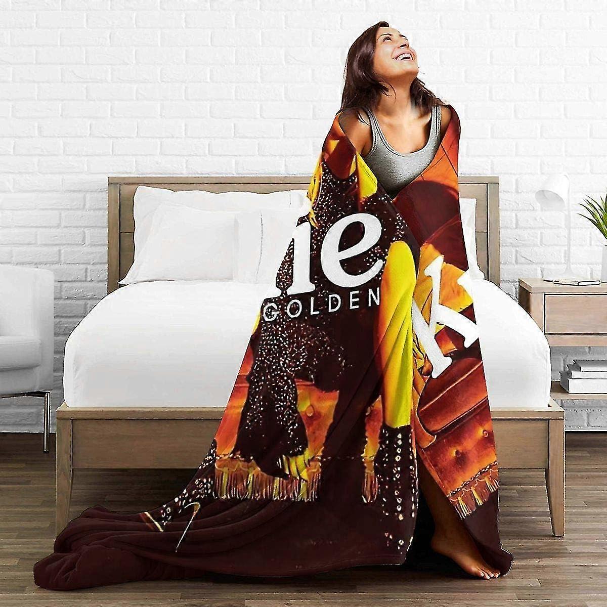 Super-Soft Kylie Minogue Golden Micro Fleece Blanket,Suitable for Sofa Blankets for Adults and ...