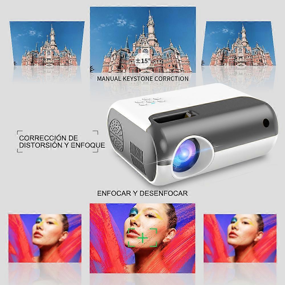 LED Projector P80 Support 1080p 4000 Lumens Mini WiFi Projector ...