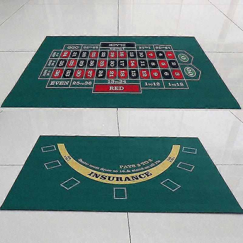 Tabletop Casino Felt Layout - Double-sided Poker Game Mat For Texas ...