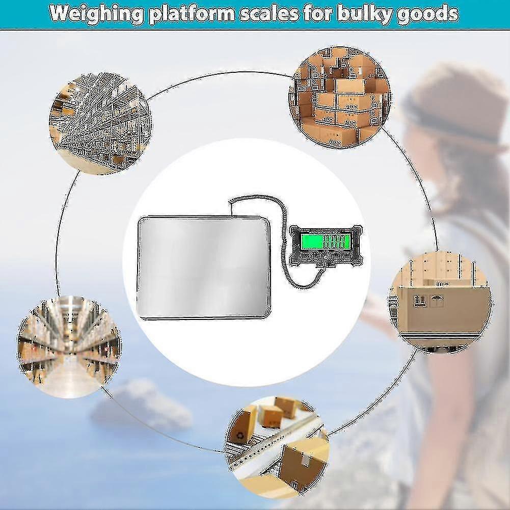 Portable 200kg Electronic Parcel Scale Stainless Steel Large Platform ...