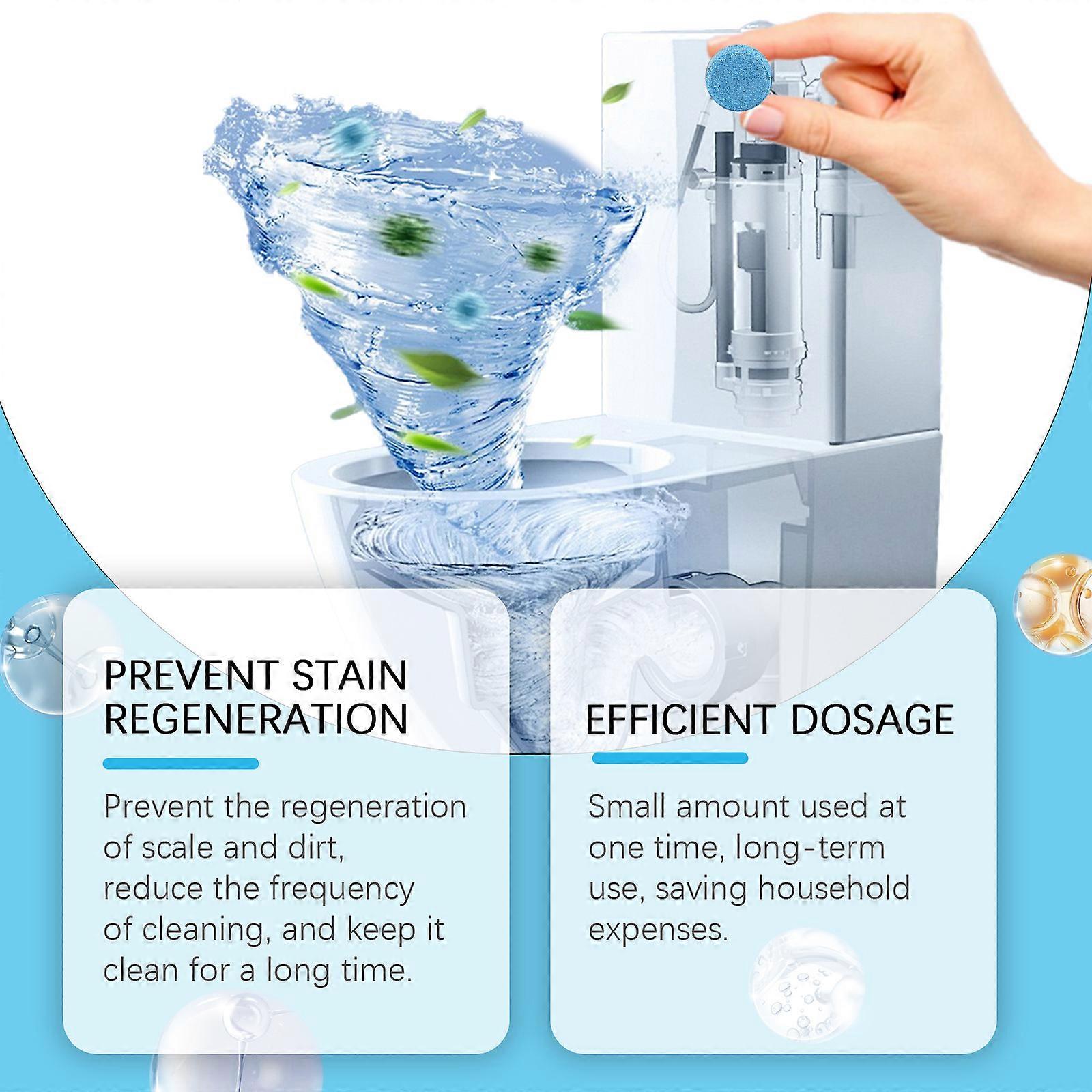 Toilet Cleaning Sheet, Toilet Smell, Stain And Scale Cleaning Bubble ...