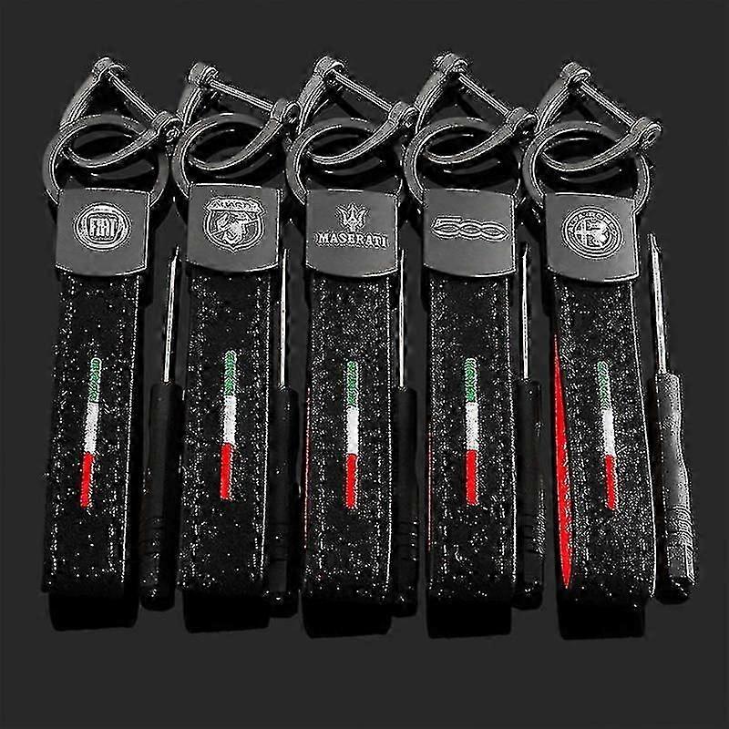 Jsir Compatible Fiat 500 Abarth Premium Metal Keyring Ring Key Fob ...