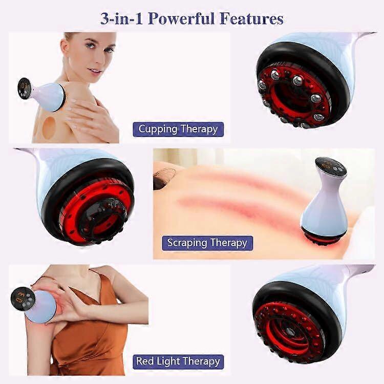 15 Level Smart Cupping Therapy Massager with Red Light Therapy,Multi ...