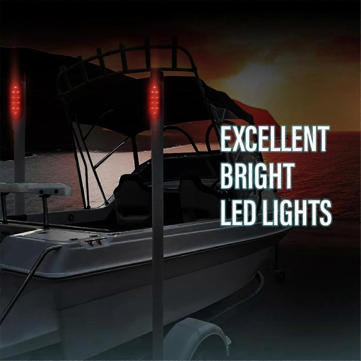 LED Boat Trailer Guide-on Post Pipe Guide Lights Fit for Standard 2 ...