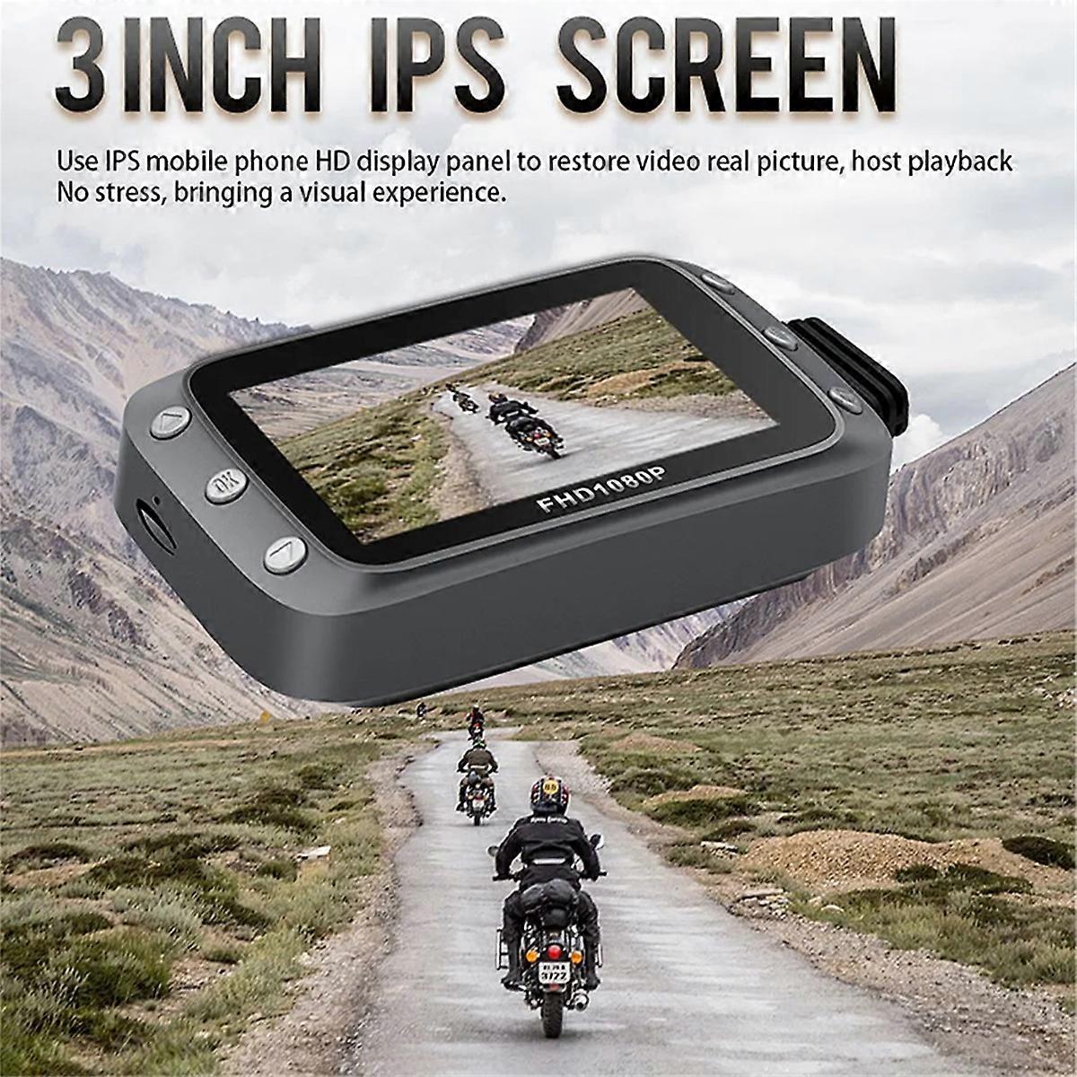 Motorcycle DVR Dash Cam 1080P+1080P Full HD Front Rear View Waterproof ...