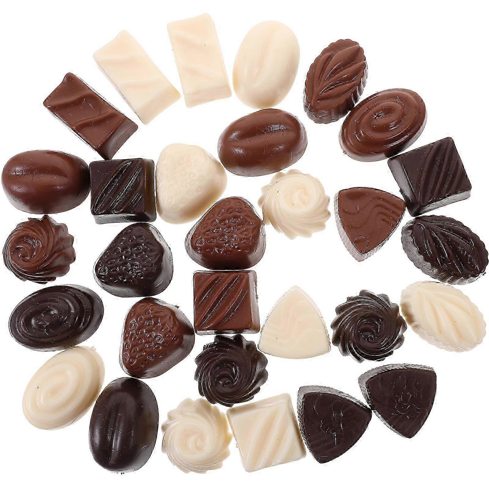 30pcs Fake Chocolate Artificial Food Chocolate Realistic Chocolate ...