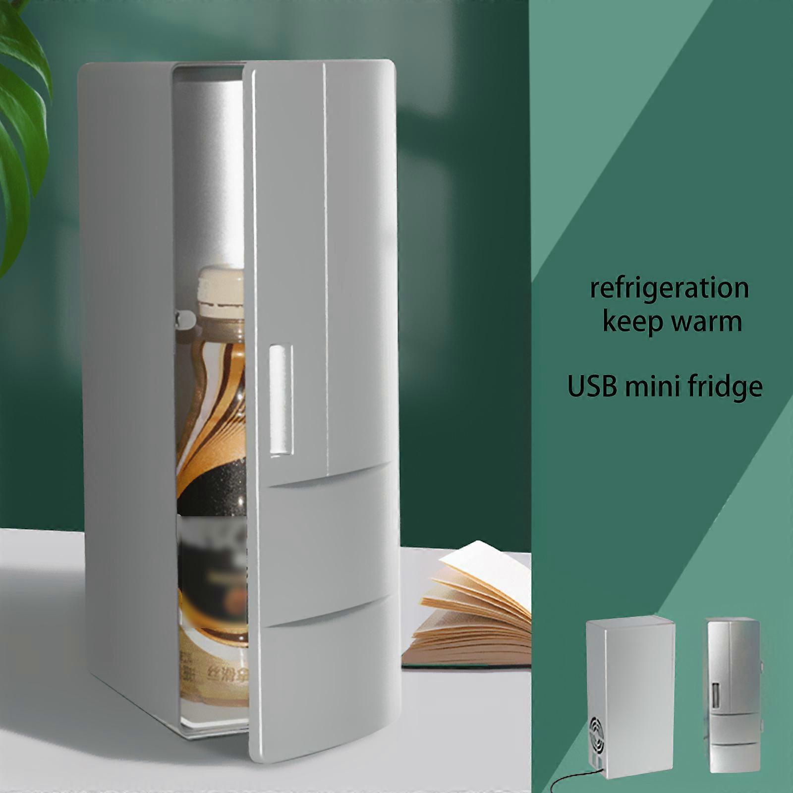 USB Electric Fridge Office Dual-Use Beverage Fridge Mini Drink Cooler ...