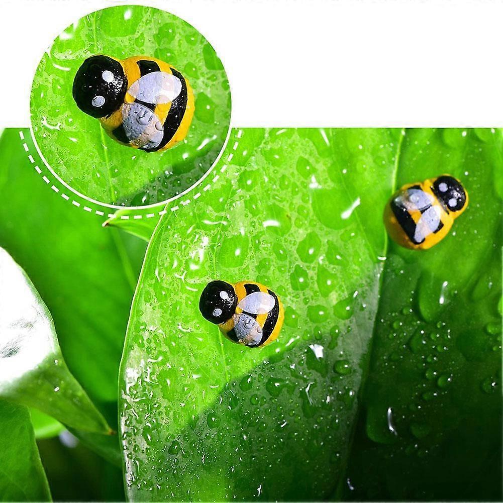 Self Adhesive Wooden Bumblebee Stickers 100Pcs Yellow Mini Bee Crafts ...