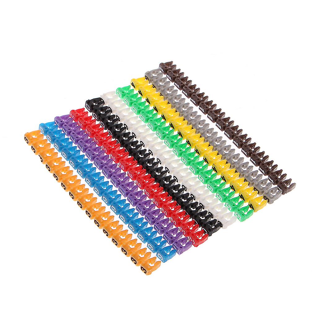 150 Pcs Cable Markers Colourful C-type Marker Number Tag Label For 1 ...