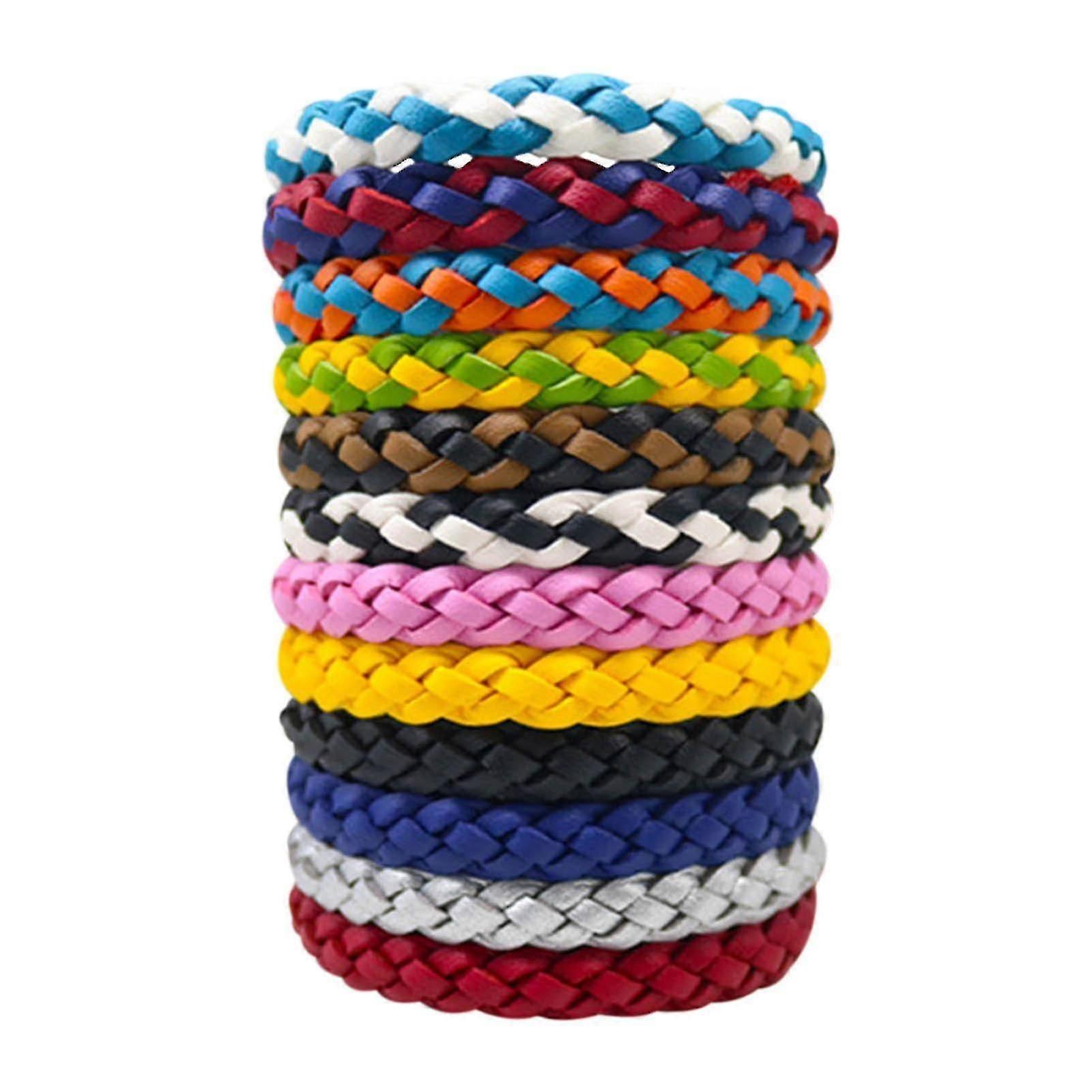 12Pcs Leather Mosquito Repellent Bracelet | Fruugo UK