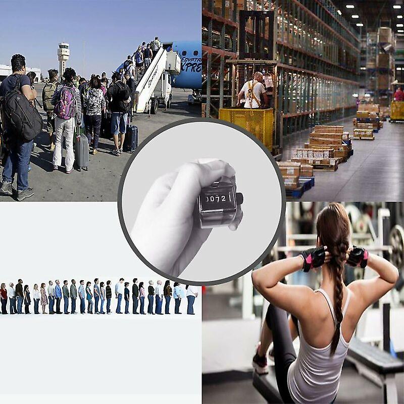 Set of 3 Hand Tally Counters, Lap Tracking 4 Digits Manual Mechanical ...