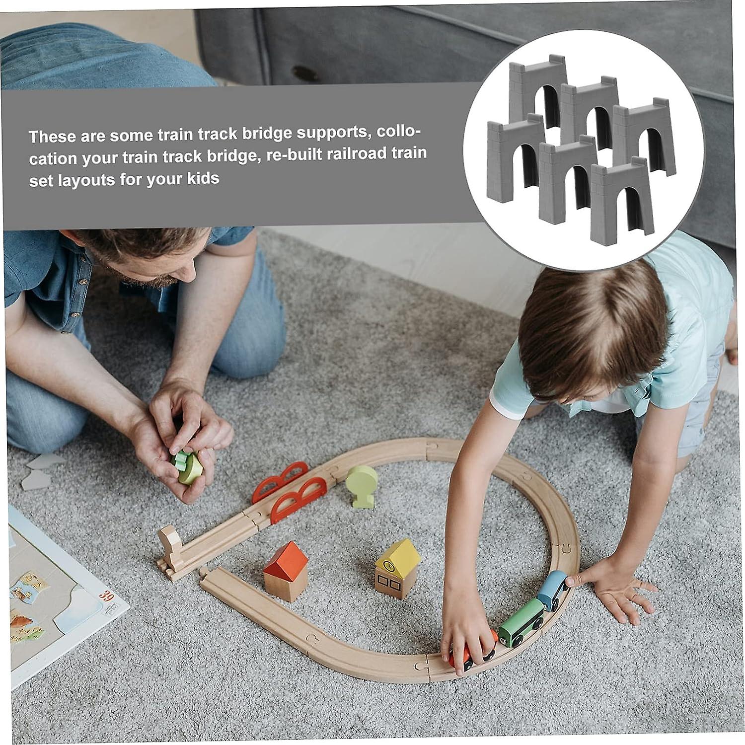 12 Pcs Props Train Railway Toy Layout Major Scene Riser Model Bridge ...