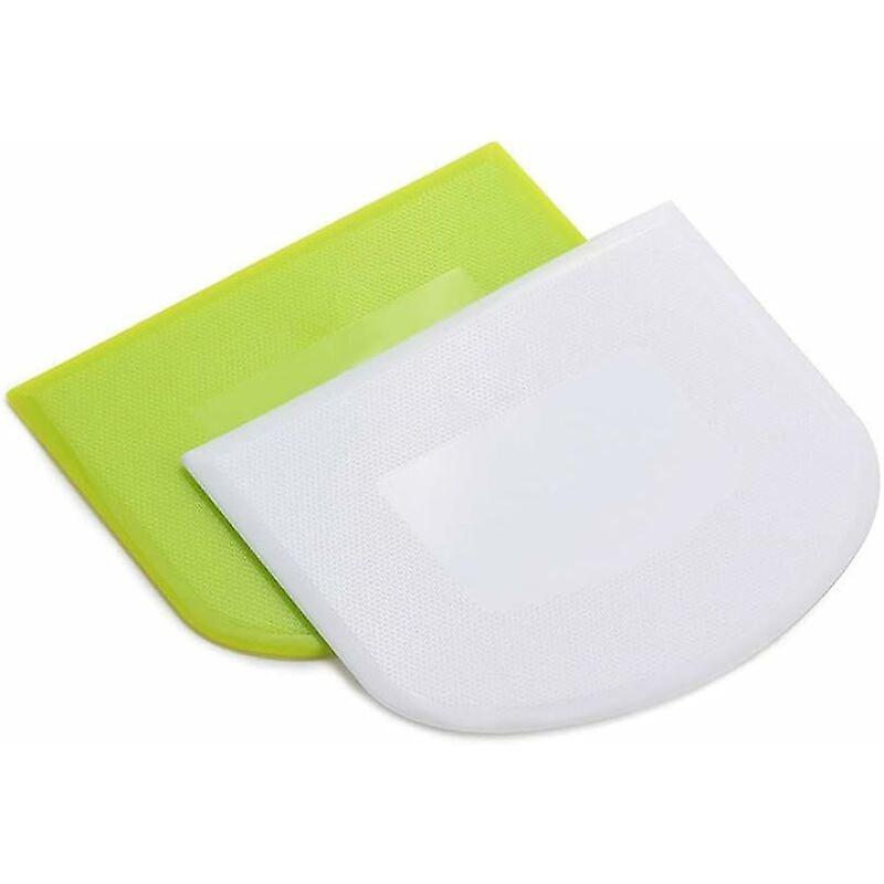 2 Pieces Dough Scraper Bowl Scraper Food Safe Plastic Dough Cutter ...