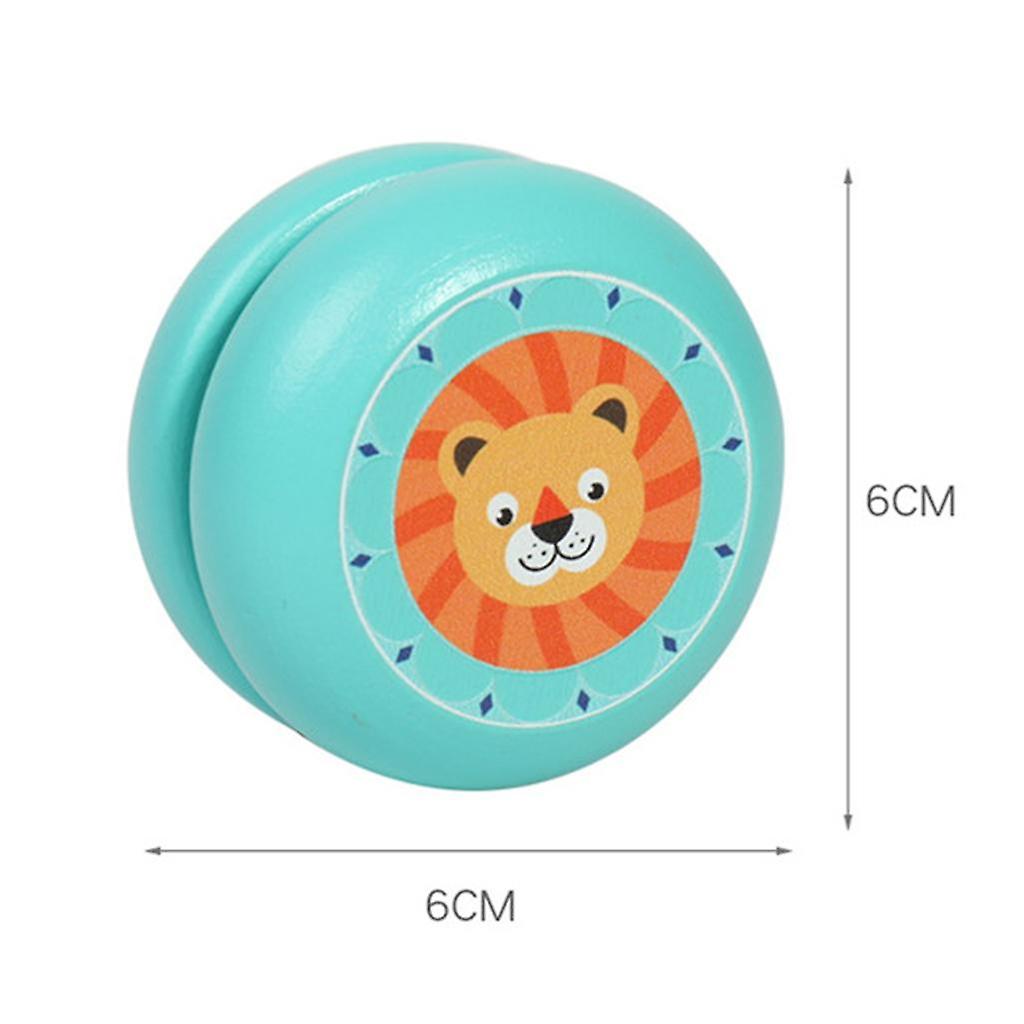 Beginner Wooden Yoyo Children Cartoon Animal Pattern Classic Toy ...