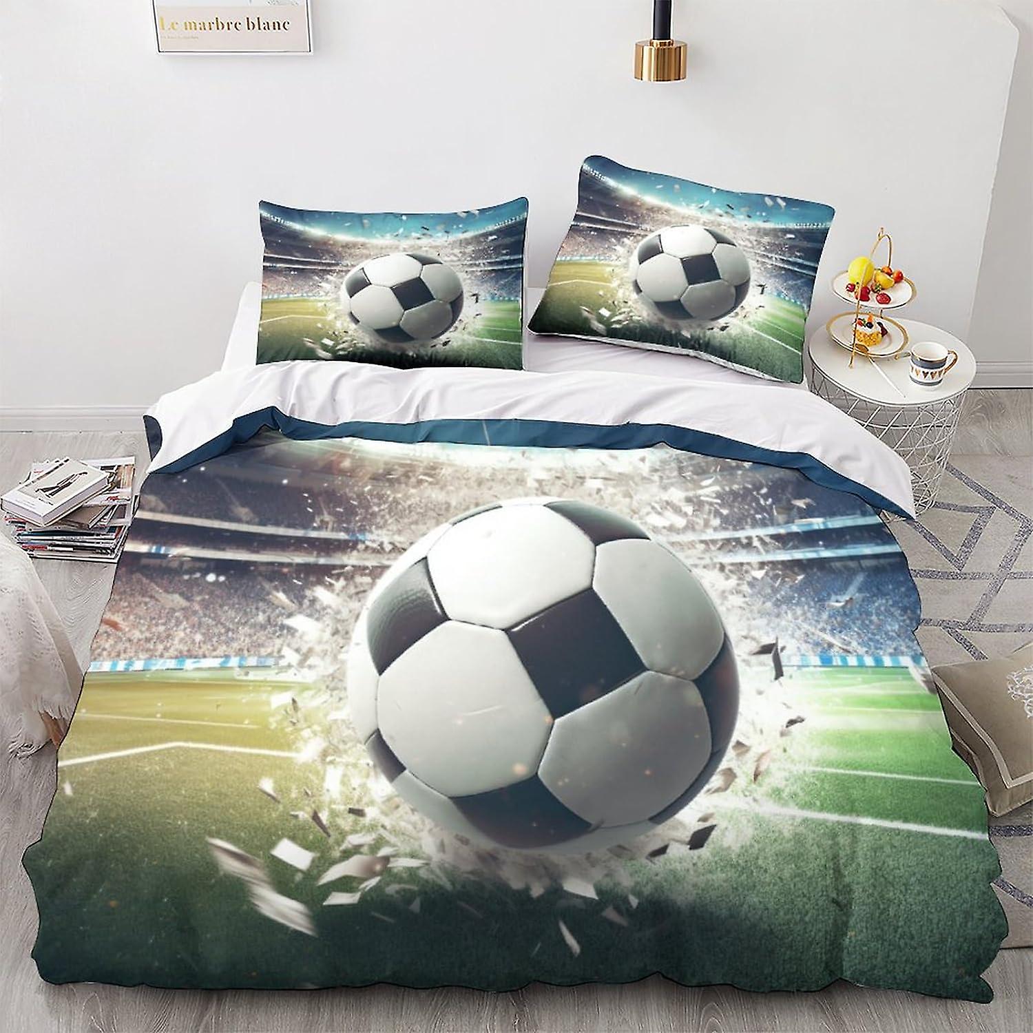 LikeEj Soccer Ball Bedding for Girls Boys Sport Pattern Quilt Cover ...