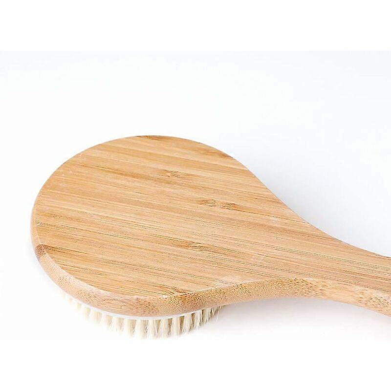 Body Brush - Back Brush - Bamboo Wooden Bath Brush - Long Handle ...