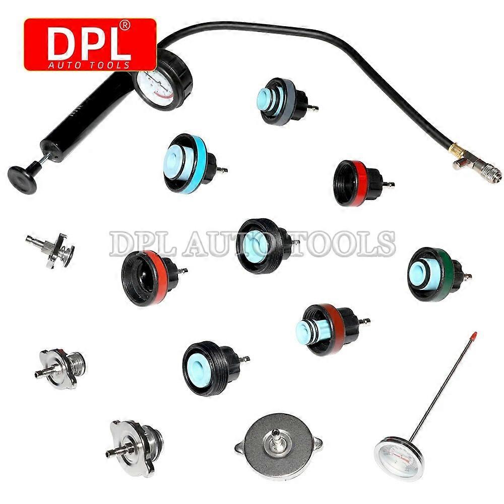 Universal Automotive Radiator Pressure Tester Kit 14PCS Car Leak ...
