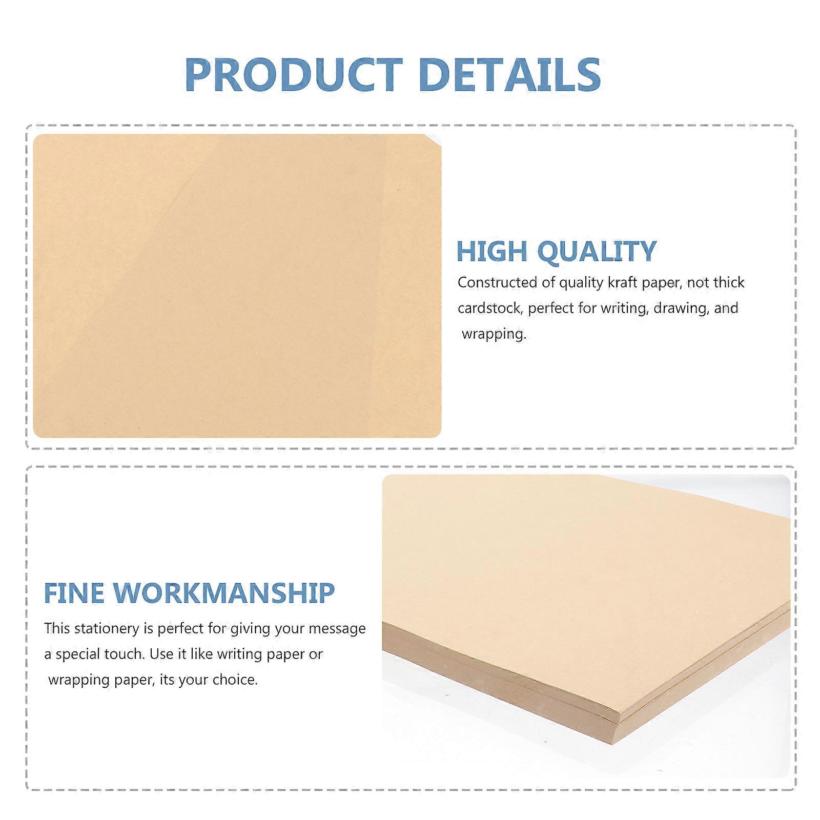 100 Sheets A4 Kraft Letter Paper Vintage Wrapping Paper Old-fashioned ...