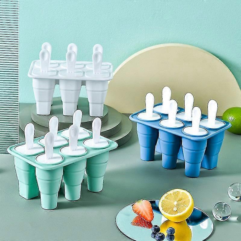 Collapsible Popsicles Molds -silicone Ice Pop Molds, Reusable Ice Cream ...