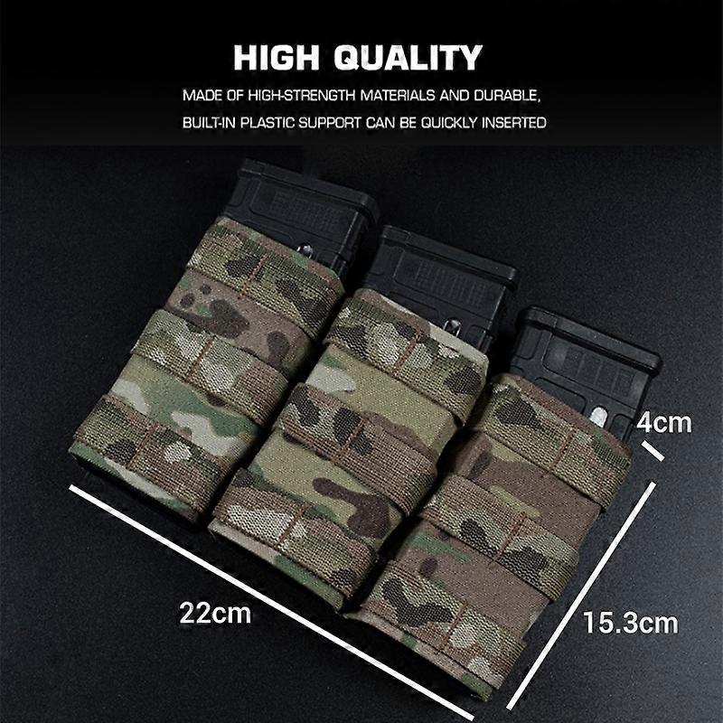 Tactical Triple Magazine Pouch For 556mm with Hard Insert Carrier Quick ...