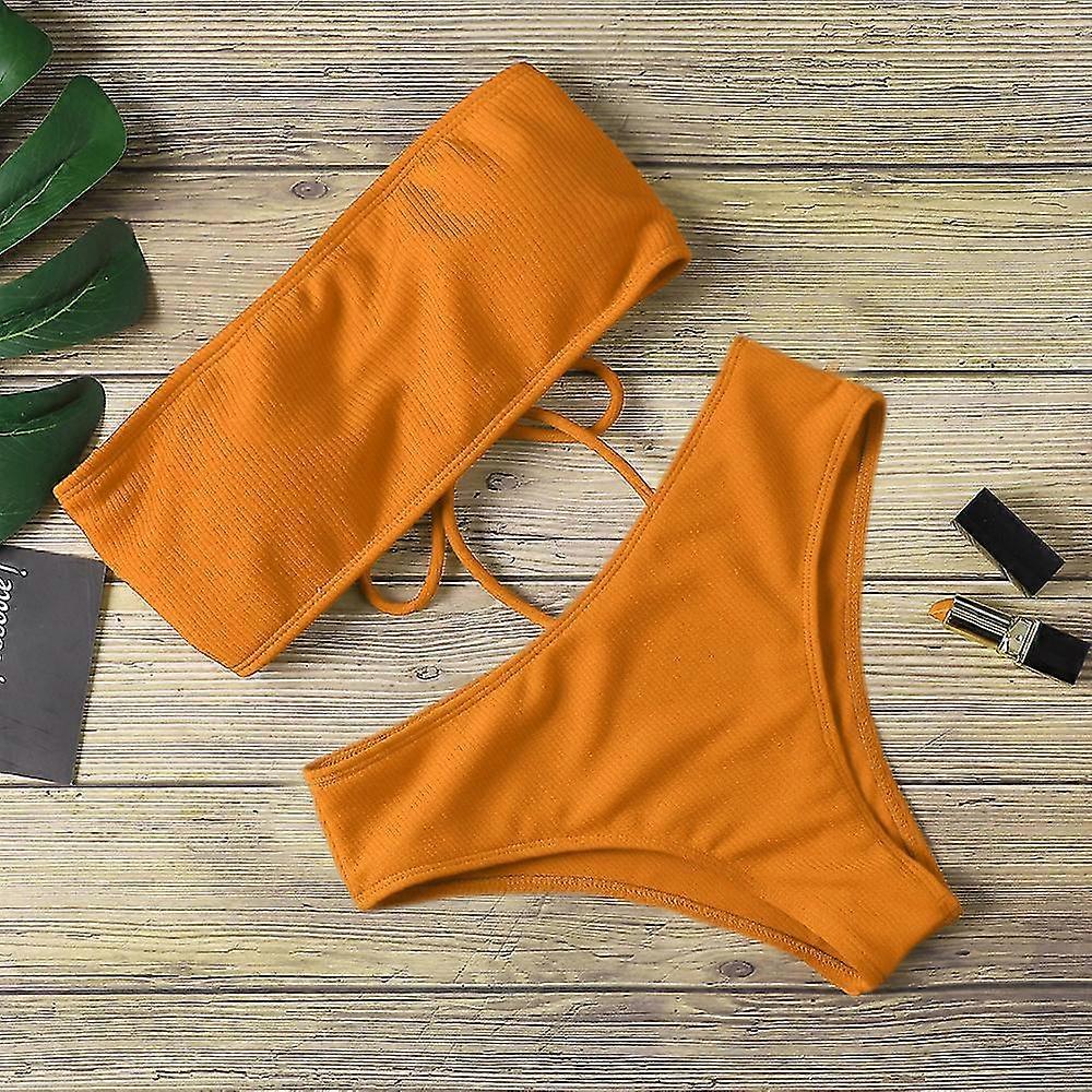 Summer Sexy Women Swimwear Bikini Set Bra Tie Side G-string Thong Beach ...