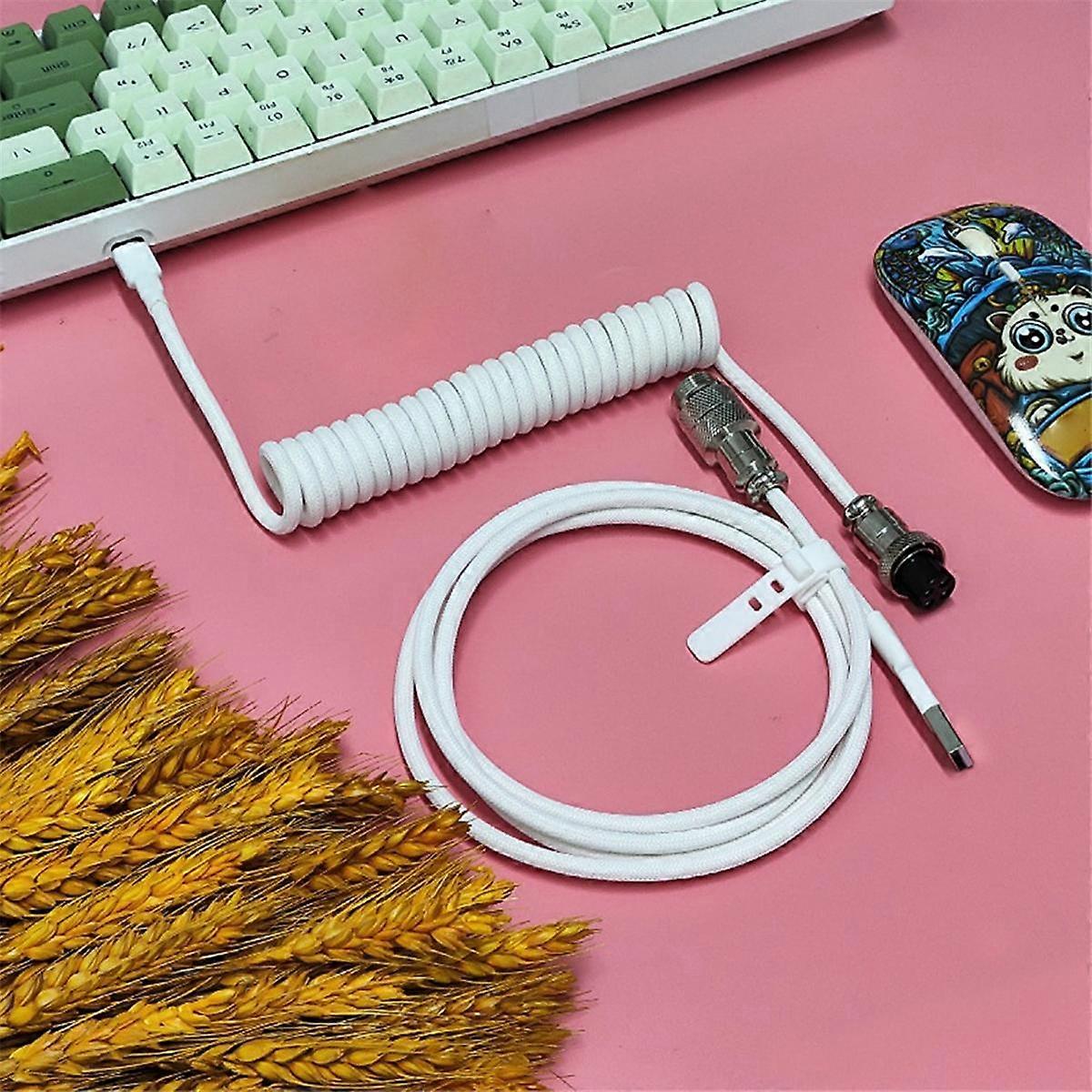 USB Type-C Cable for Gaming Keyboards, Double Sleeved Mechanical ...