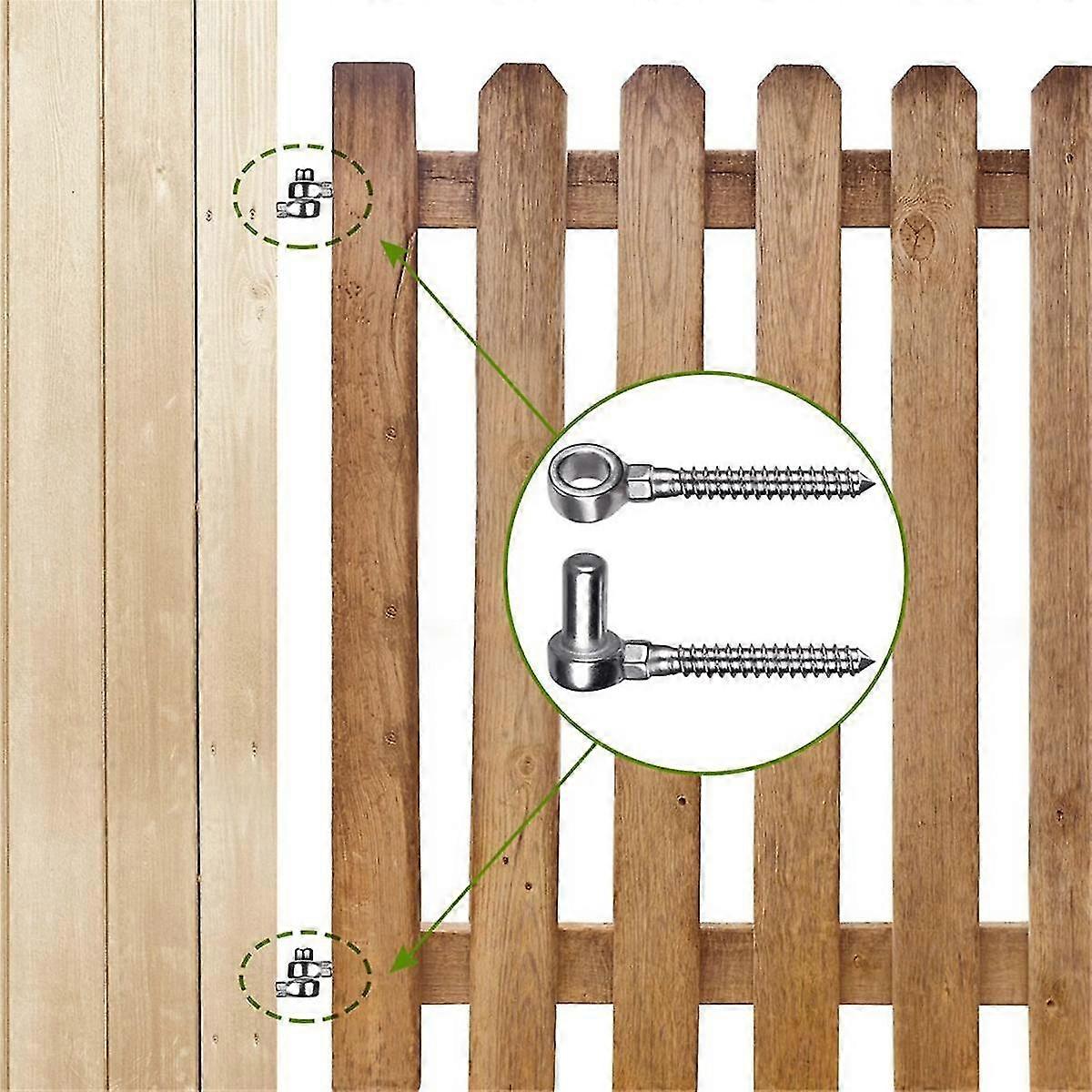 Stainless Steel Wood Threaded Bolt Hinge Wooden Fence Gate Bolt Post ...