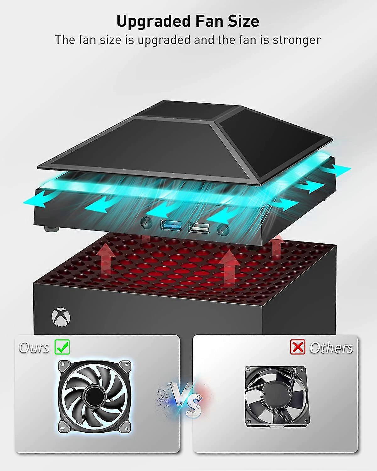 Cooling Fan Compatible Xbox Series X With Rgb Led Light, 3 Gears ...