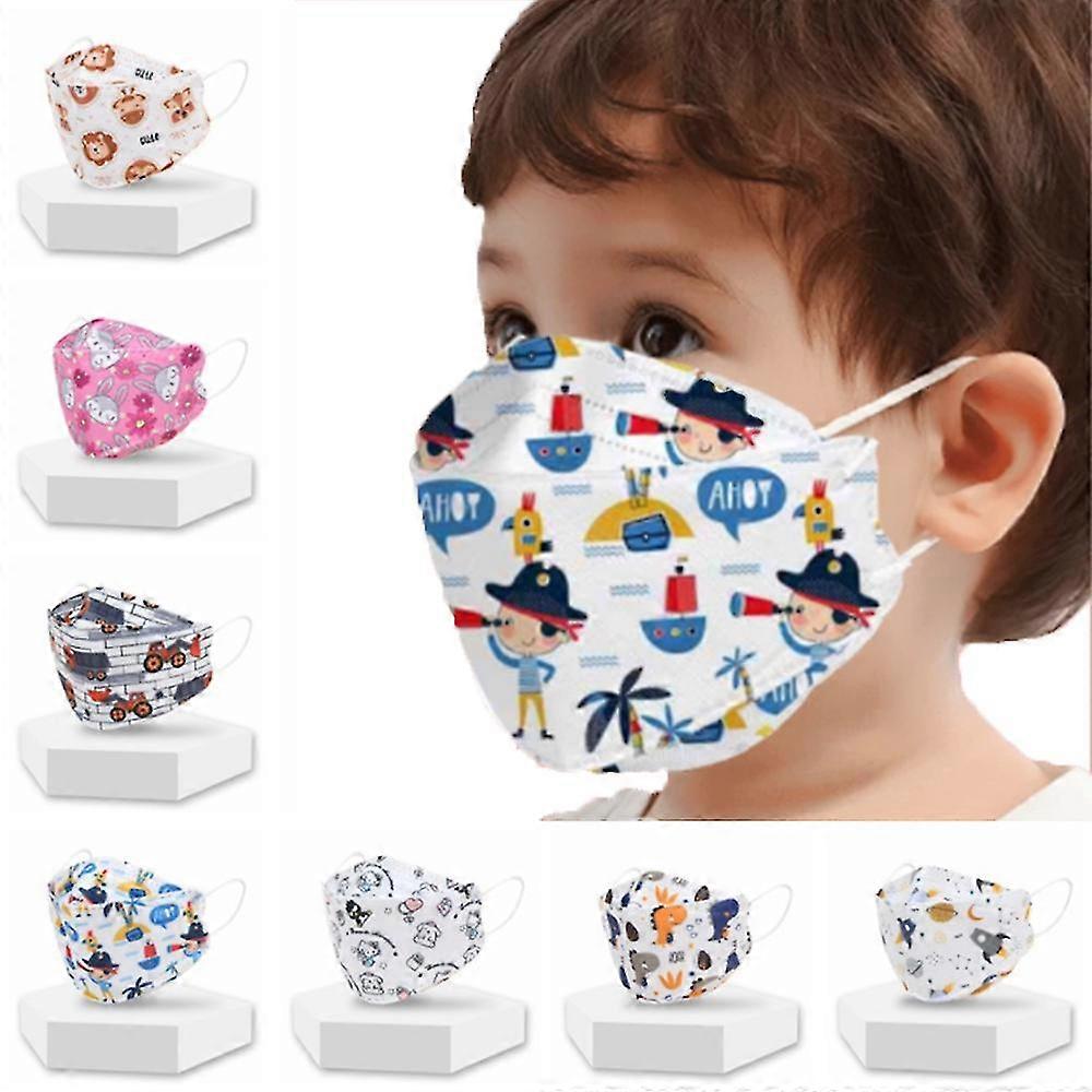 50PCS Children's KN95 Face Mask 4-Ply Facial Masks 3D Designs Kids KF94 ...