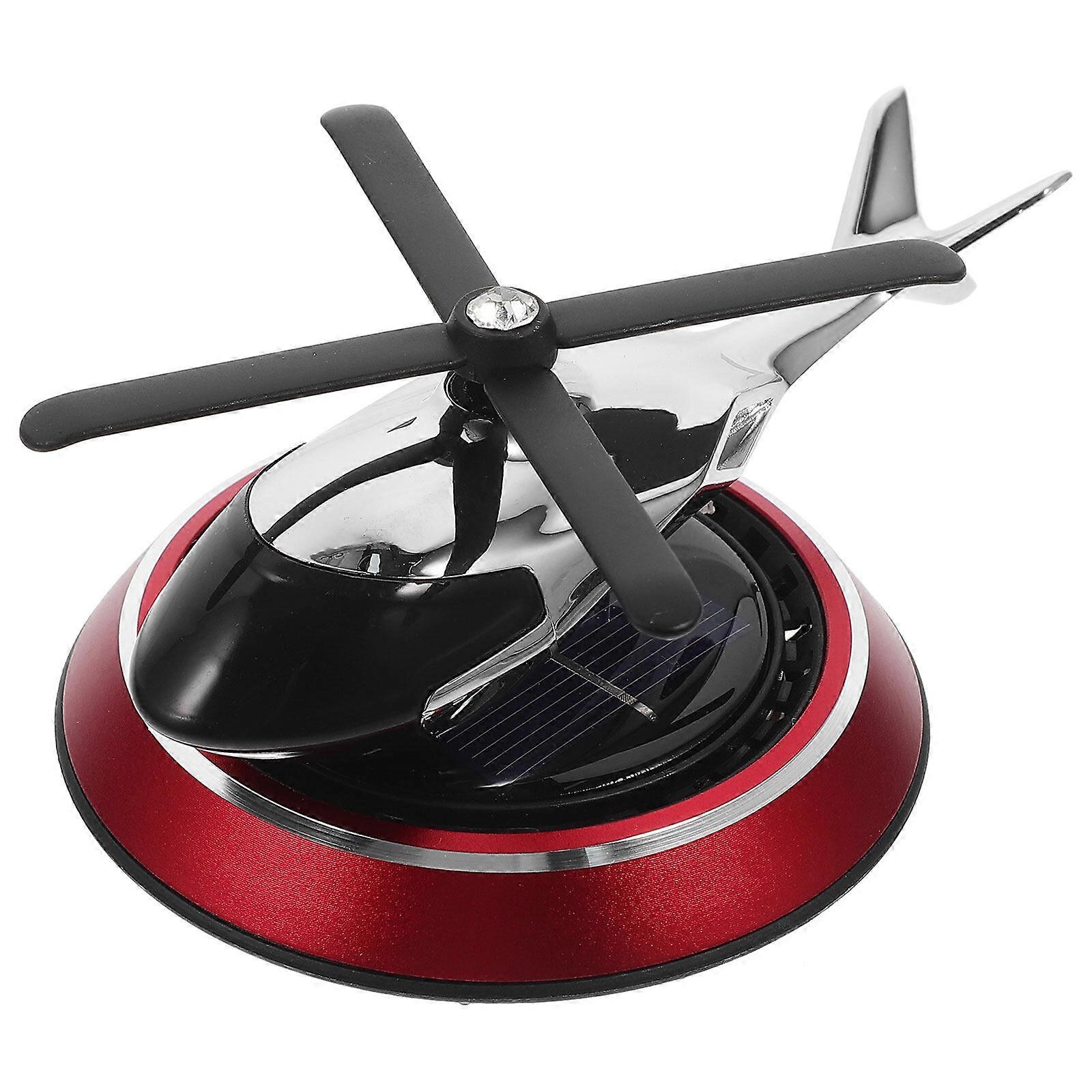 Car Dashboard Decor Solar Air Freshener Helicopter Ornament Aroma ...