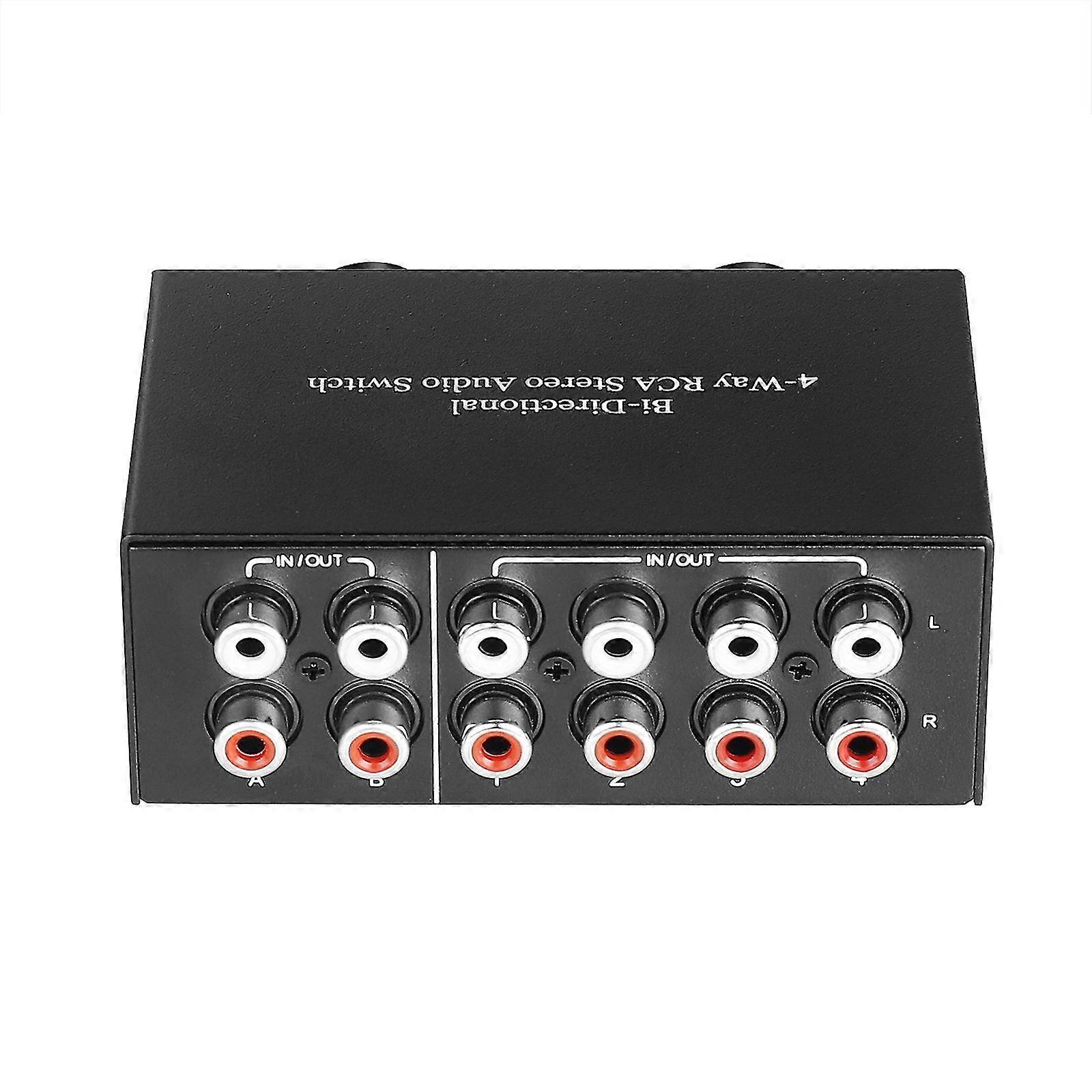 Two-way Stereo Audio Switch Rca Distributor Hub 2x4 Signal Selector Switcher | Fruugo NO