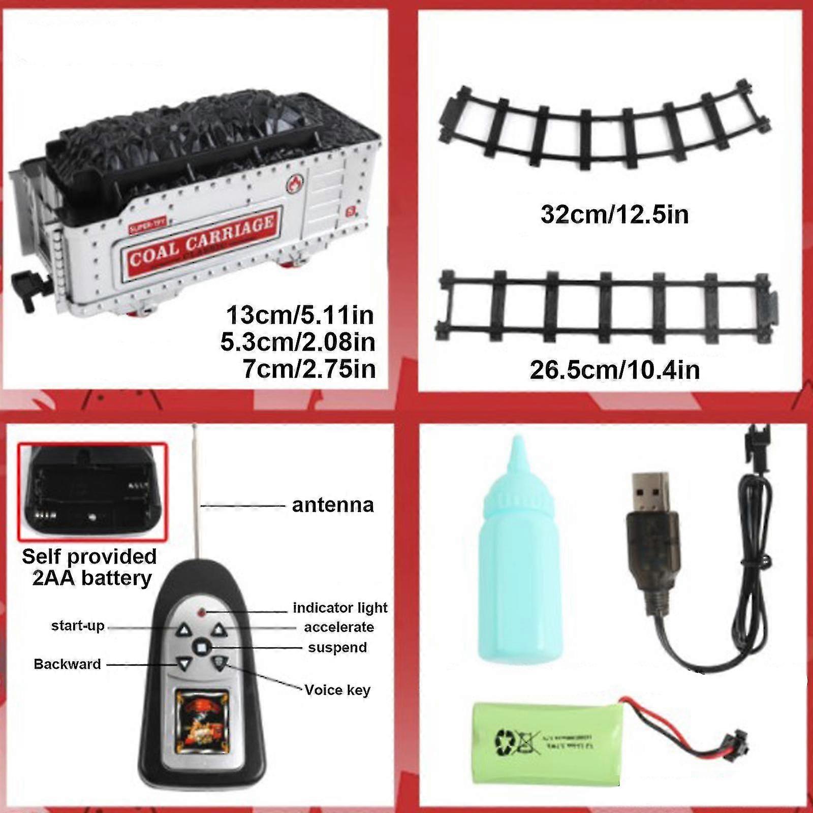 Train Set With Steam Locomotive, Toddler Electric Train Toy With ...