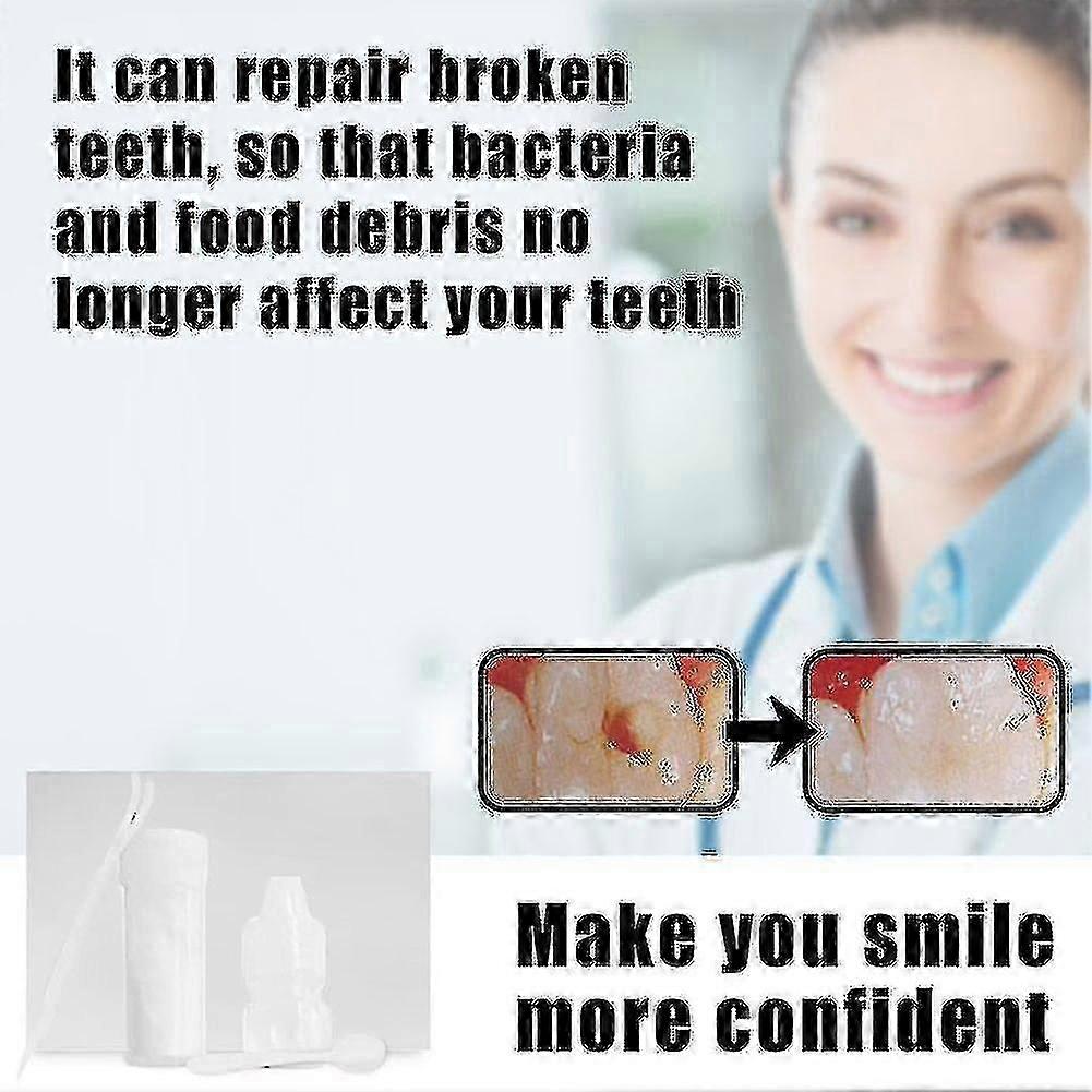 Repair Cement Teeth Gap Falseteeth Solid Glue Set Tooth Filling Kit ...