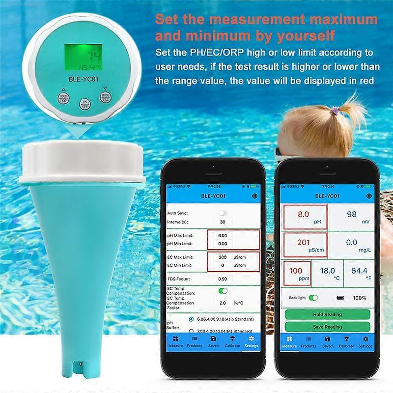 6 In1 Water Quality Detector Smart Online Bluetooth Water Chlorine ...