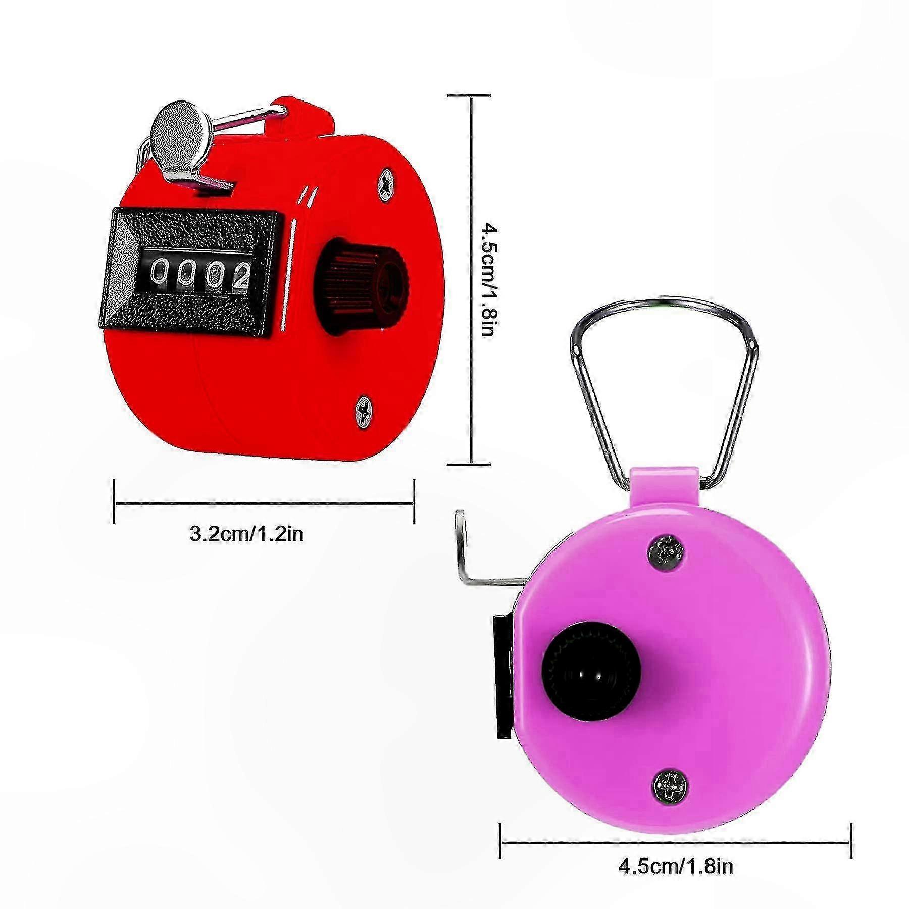 4 Pack Manual Digital Clicker Counter - 4-Digit Mechanical Palm Tally ...