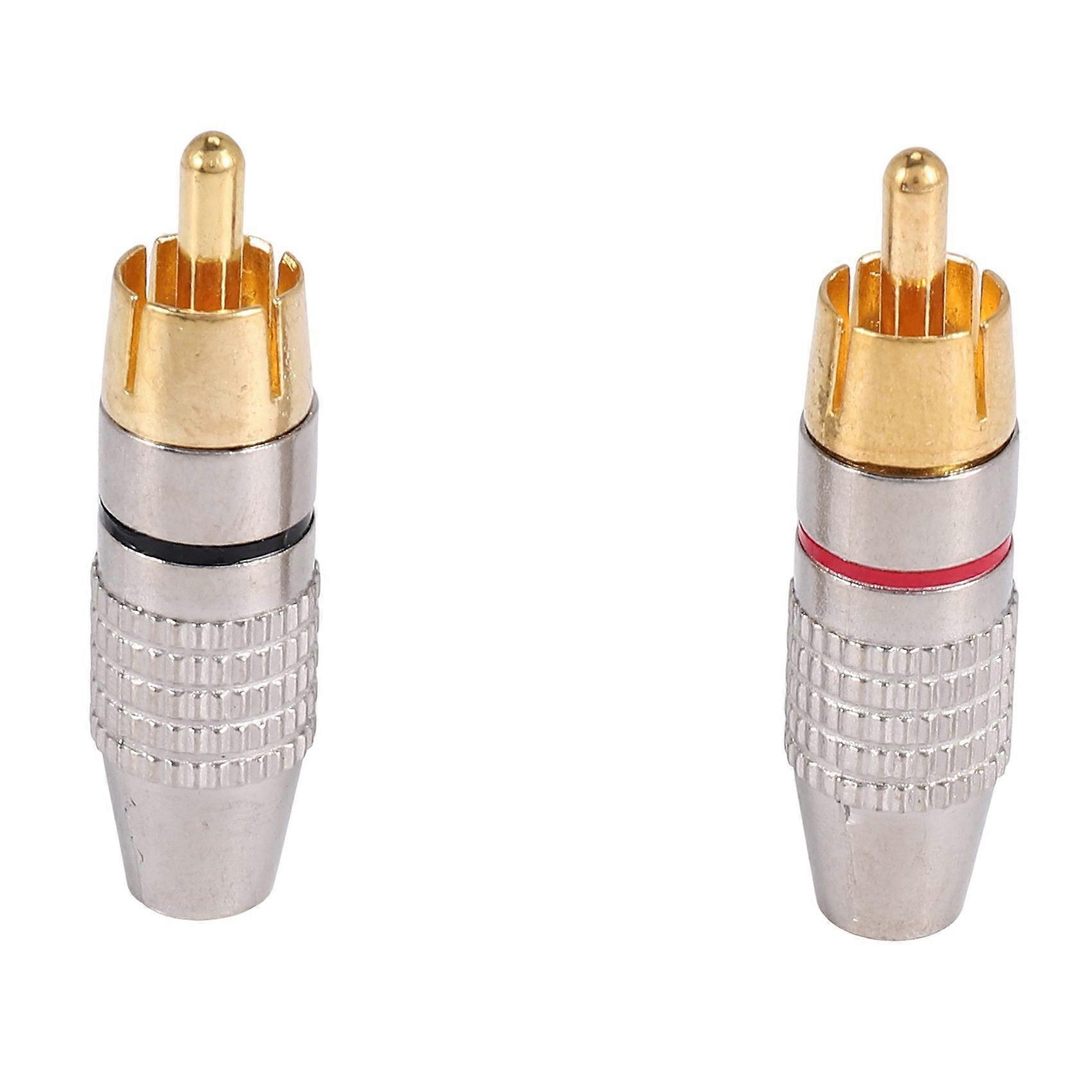 20 Pcs RCA Plug Audio Video Locking Cable Connector Gold Plated | Fruugo UK