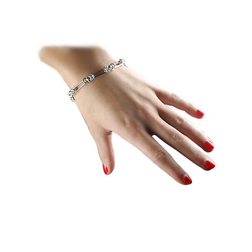 Silver handmade Chain a traditional knot and fetter seven and a half ...