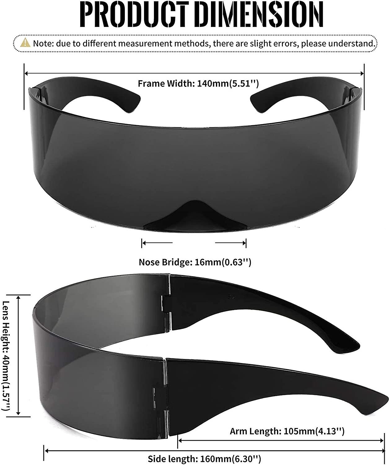 80s Futuristic Visor Cyber Sunglasses Men Women Futuristic Punk Style ...
