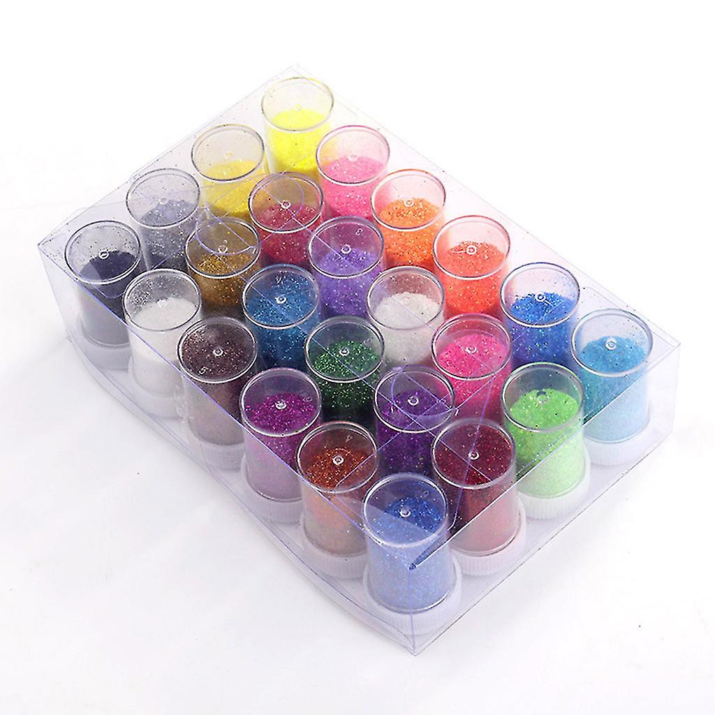 24 Pcs/set Diy Epoxy Filling Materials Shiny Glitter Powder Uv Resin ...